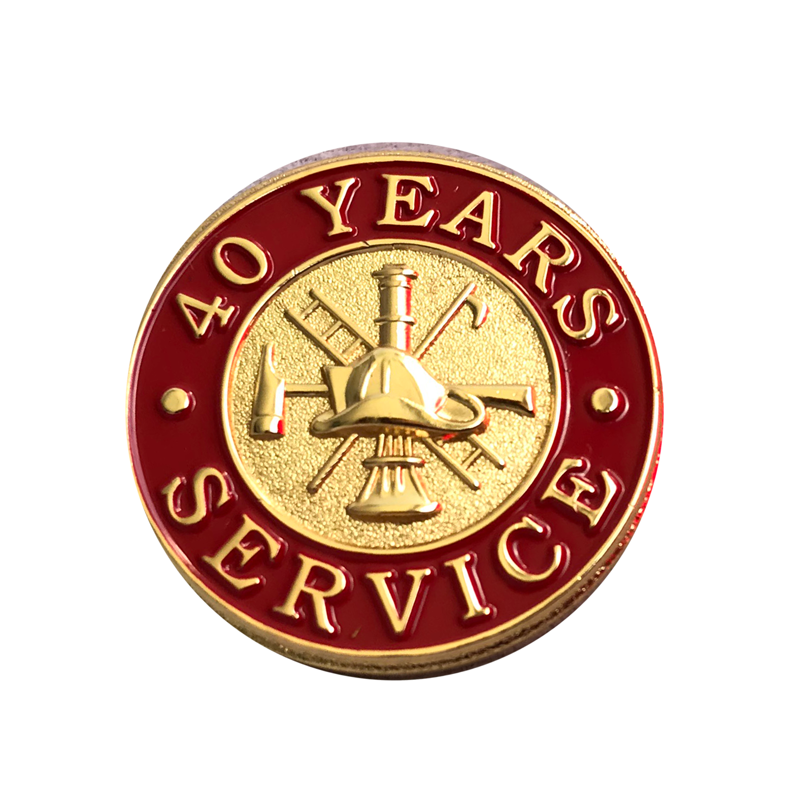 Firefighter Service Pin - 40 Years | Badge And Wallet